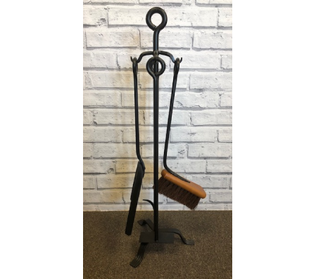 Iron Ring Handle 4 Piece Fire Tool Set - The Fireman New Zealand